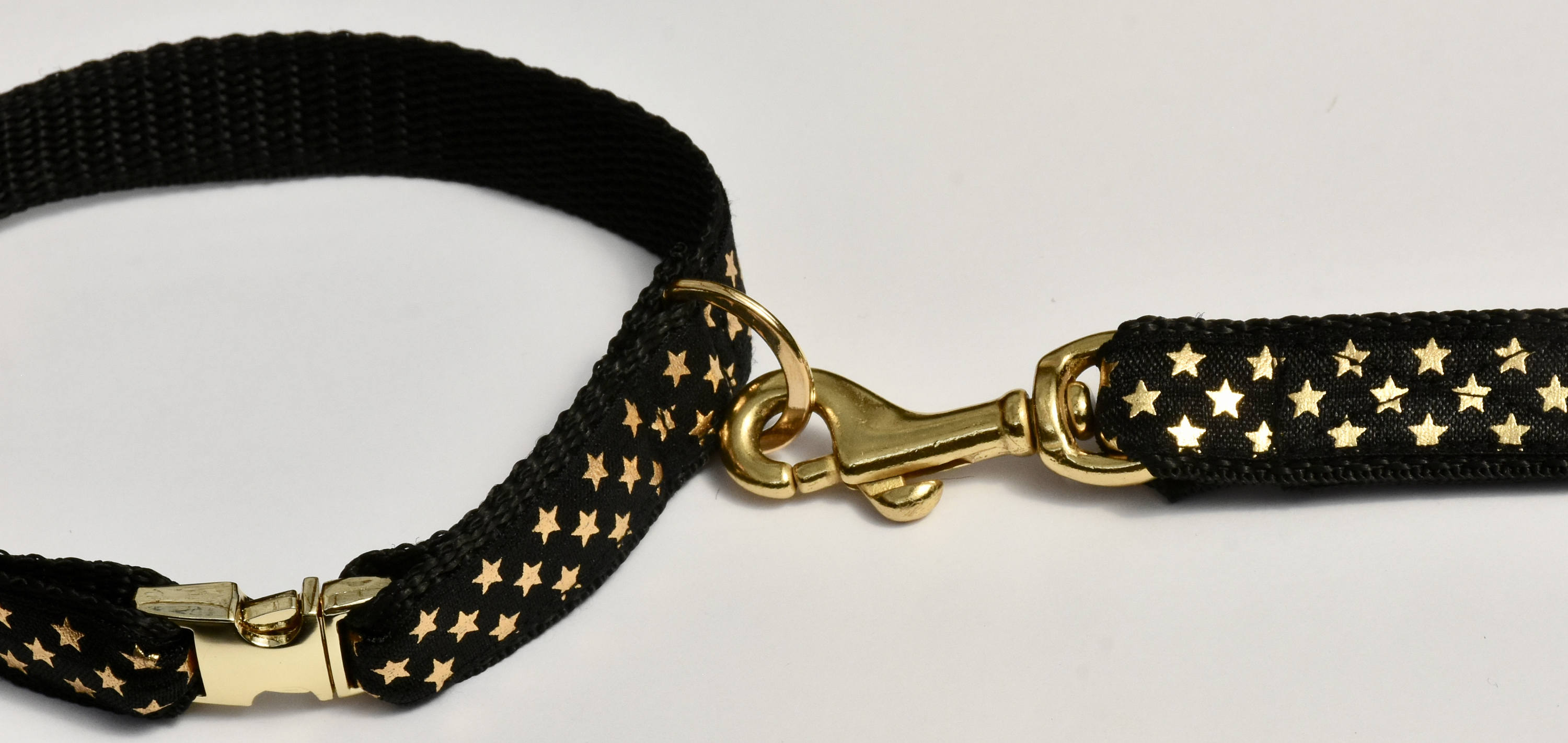 Gold Star Dog Collar, Dog Collar, Black and Gold Star Collar, Cat ...
