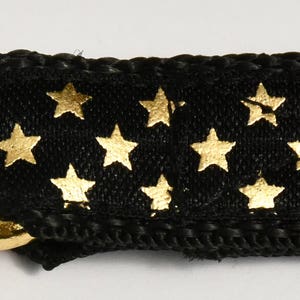 Gold Star Dog Collar, Dog Collar, Black and Gold Star Collar, Cat ...