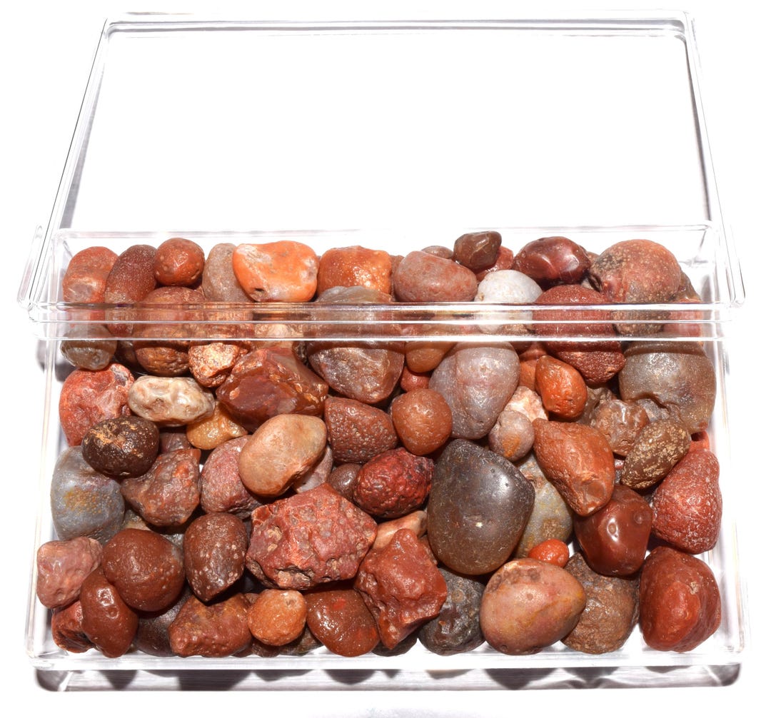 Lake Superior Agate, Mini Display Box, 1/2 Lb of Rough-natural Gems ...