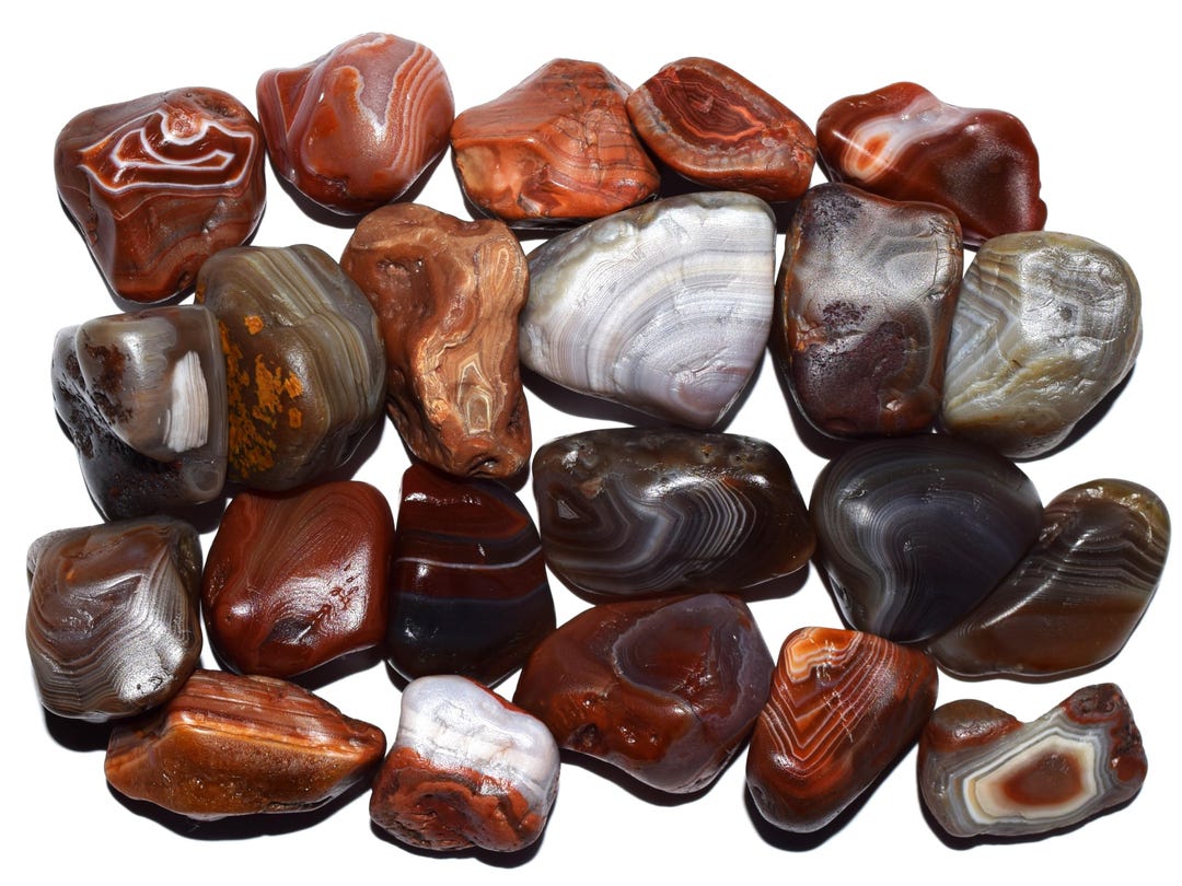 Lake Superior Agate, 1 Lb of Smooth-natural Agates, Ultra High Grade - Etsy