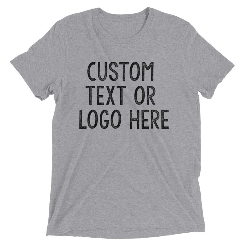Custom T-shirt Printing Add Your Own Logo or Text - Etsy