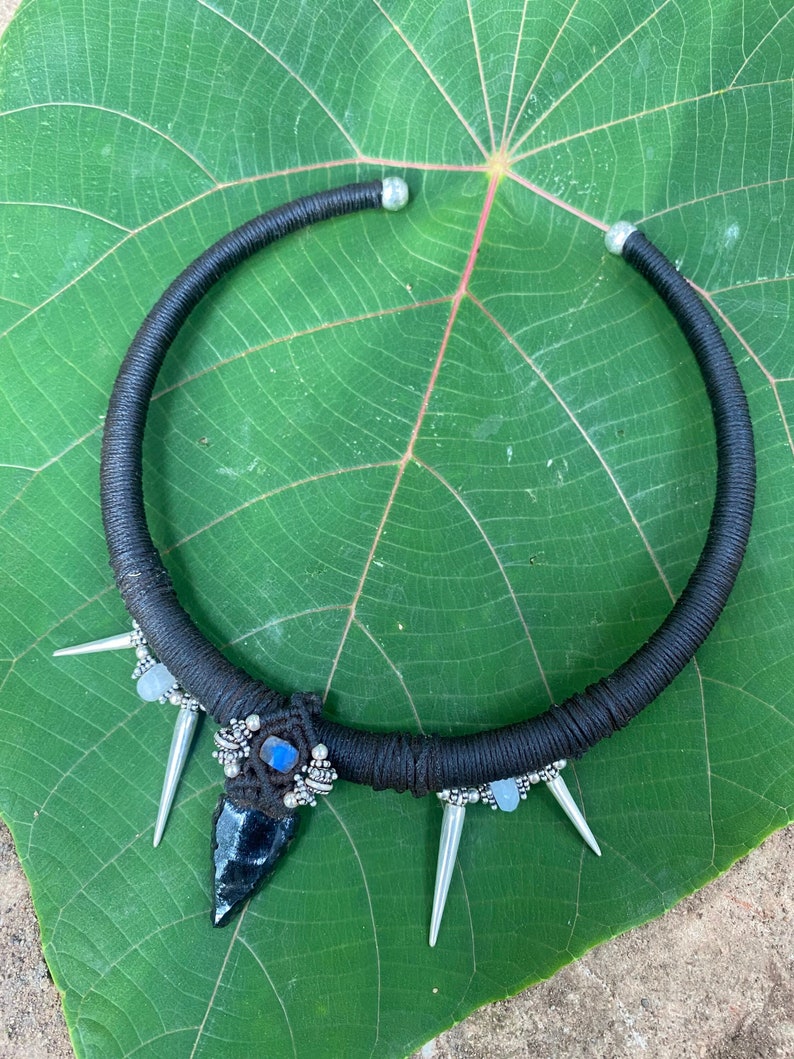 Spiked Arrowhead Collar - Etsy