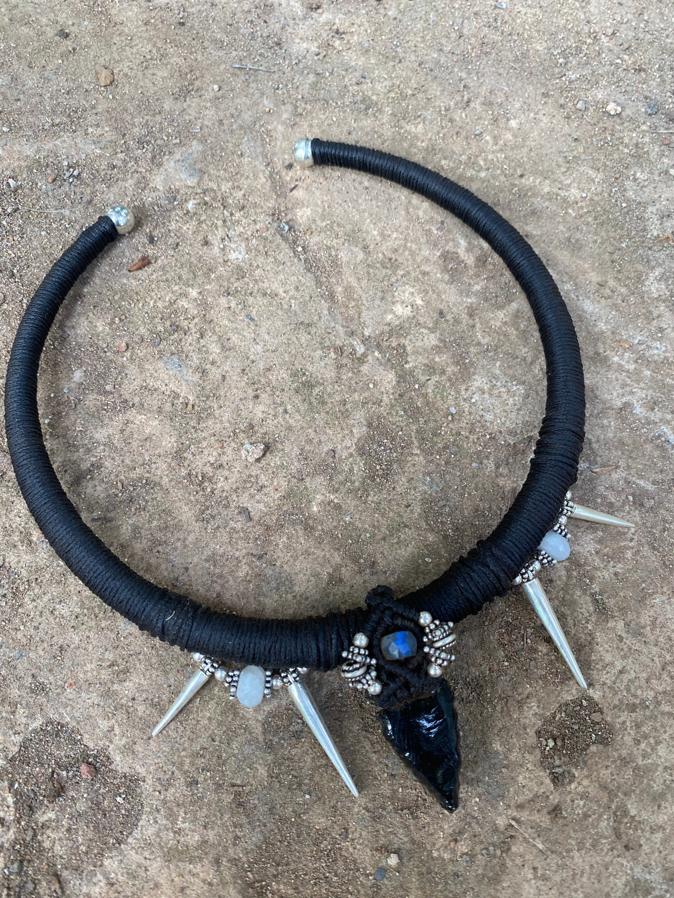 Spiked Arrowhead Collar - Etsy