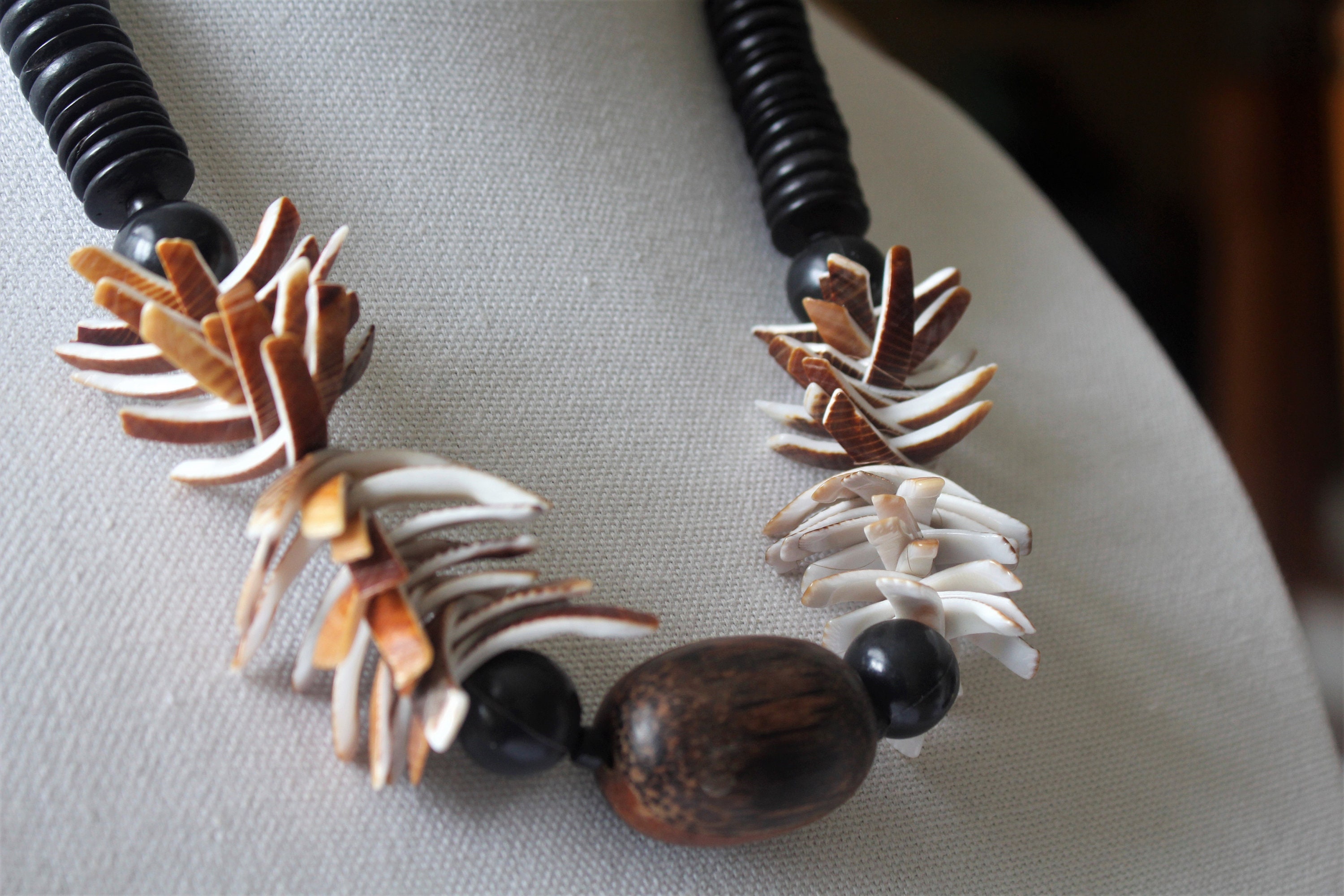 Collar de concha collar de concha de coco | Etsy