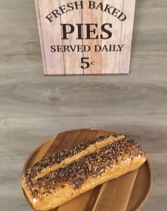 Fake Faux Everything Bread Loaf Fake Bread Fake Bake Bread Primitive ...