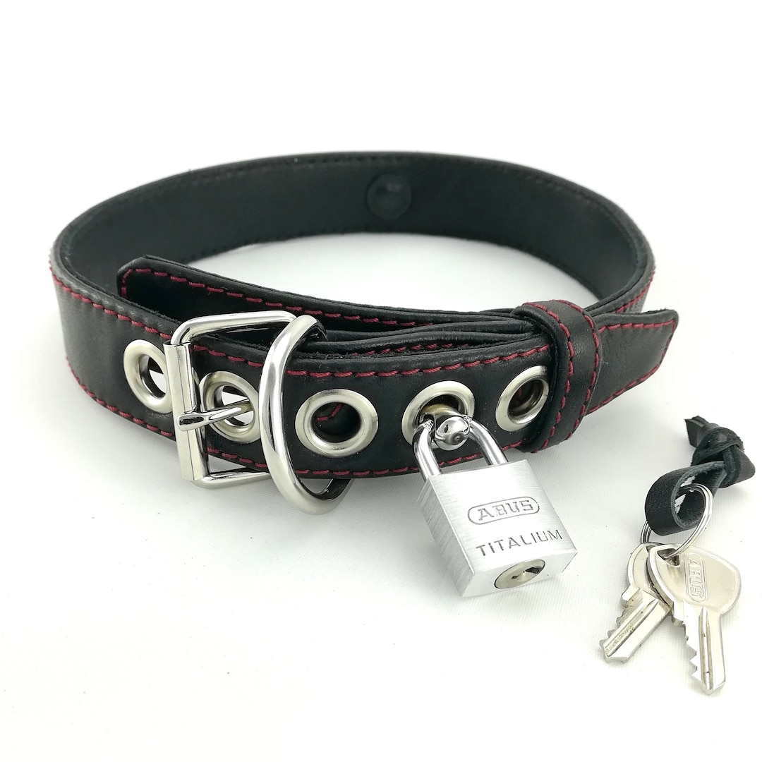 LOCK of O Lockable Leather Choker With O-ring - Etsy
