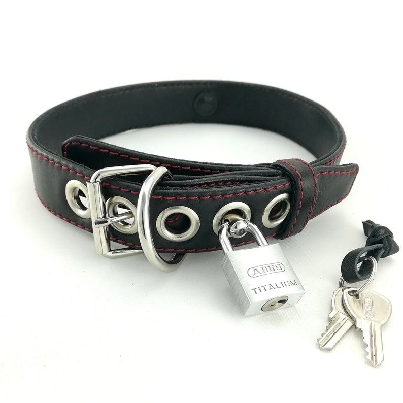 LOCK of O Lockable Leather Choker With O-ring - Etsy