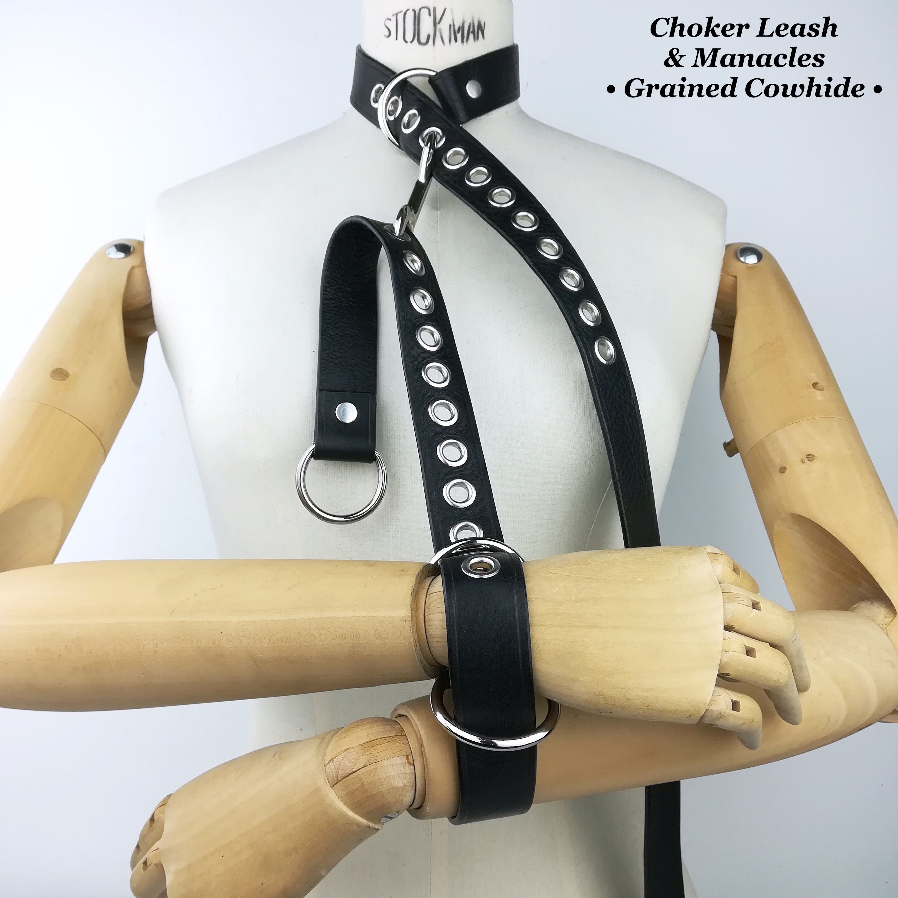 LOCK LEASH Lockable Leather Training Leash & Choker - Etsy UK