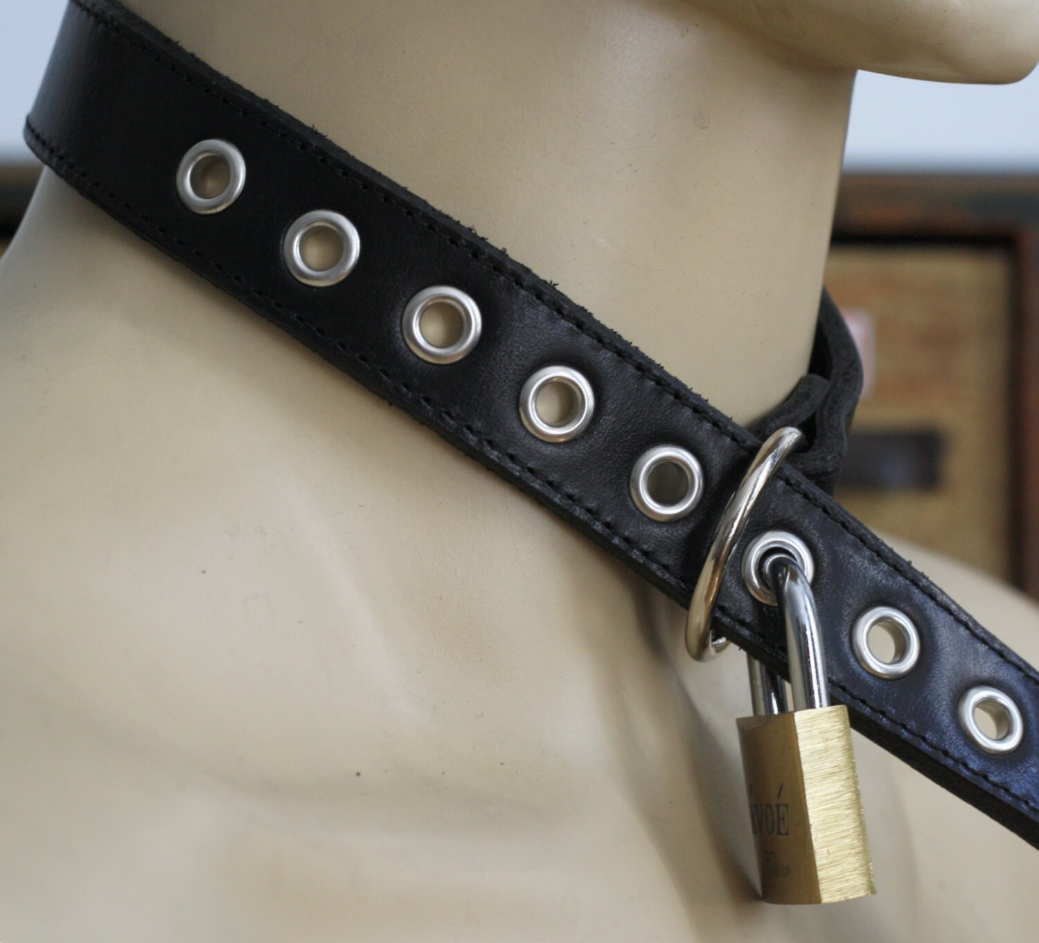 LOCK LEASH Lockable Leather Training Leash & Choker - Etsy