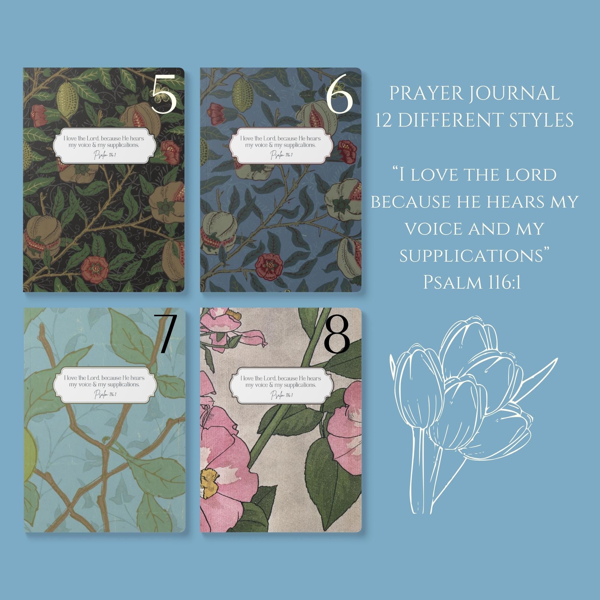 Psalm 116:1 Prayer Journal, Psalm Prayer Journal, Christian Notebook ...