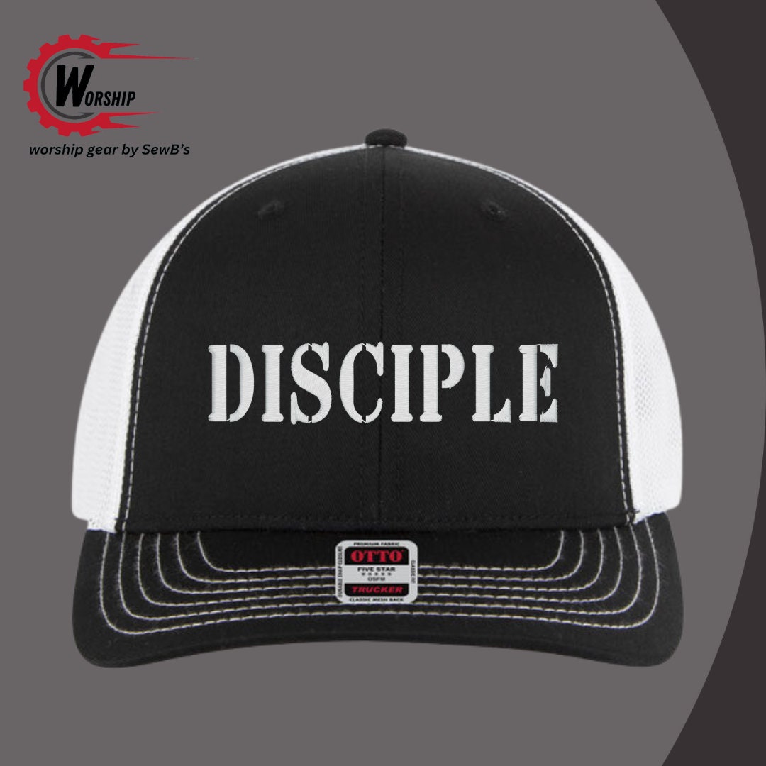 DISCIPLE Embroidered Trucker Hat - Etsy