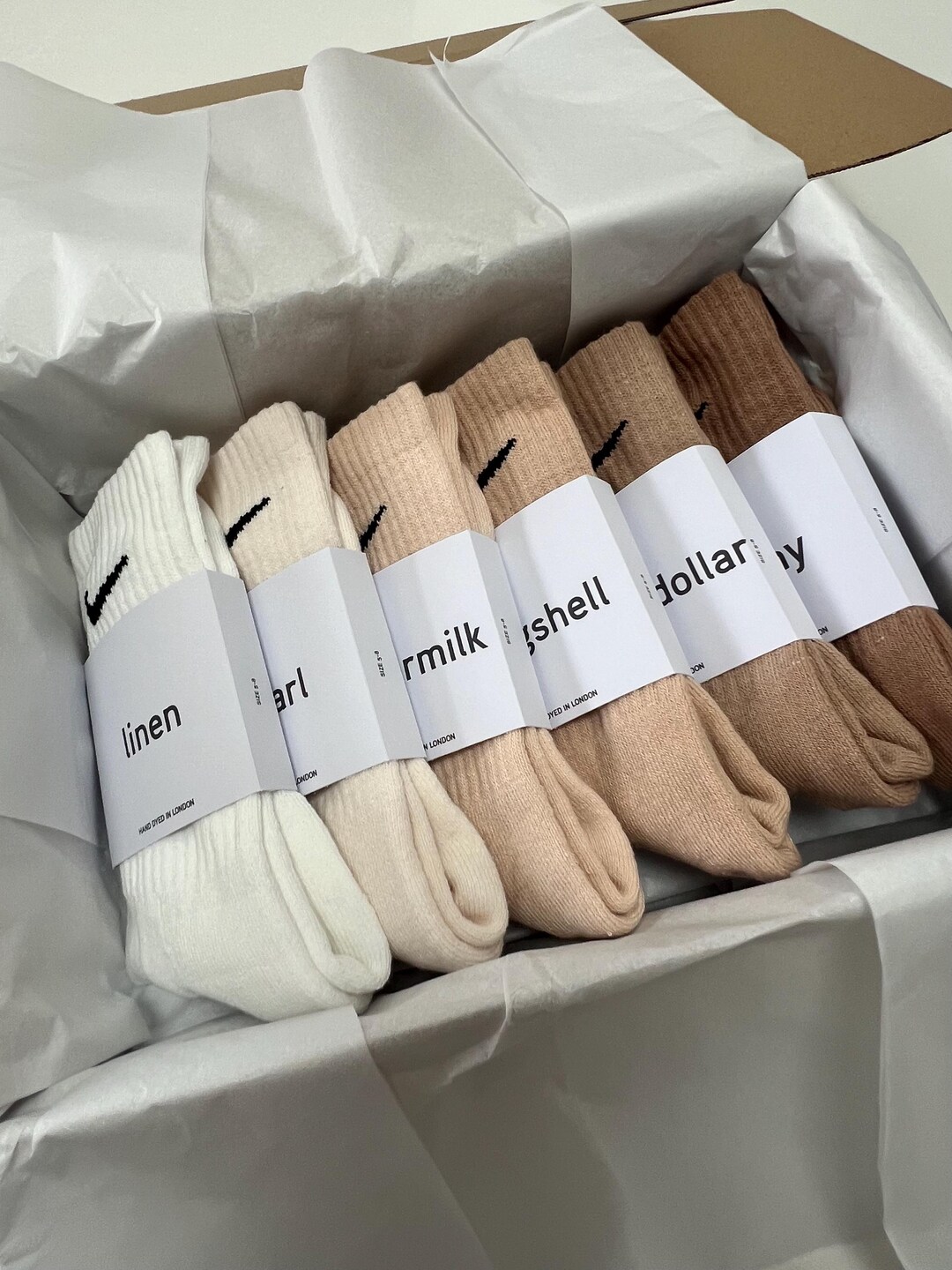 6 Pairs Nike Crew Socks 6 Colours Hand Dyed Brand New Nike Socks - Etsy