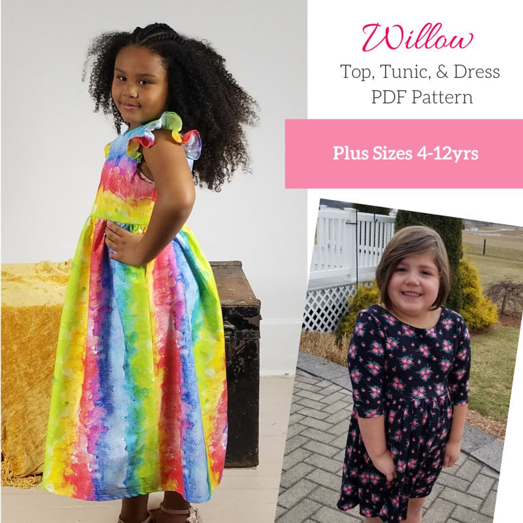 Children's Willow Plus Sizes 4-12yrs PDF Pattern - Etsy