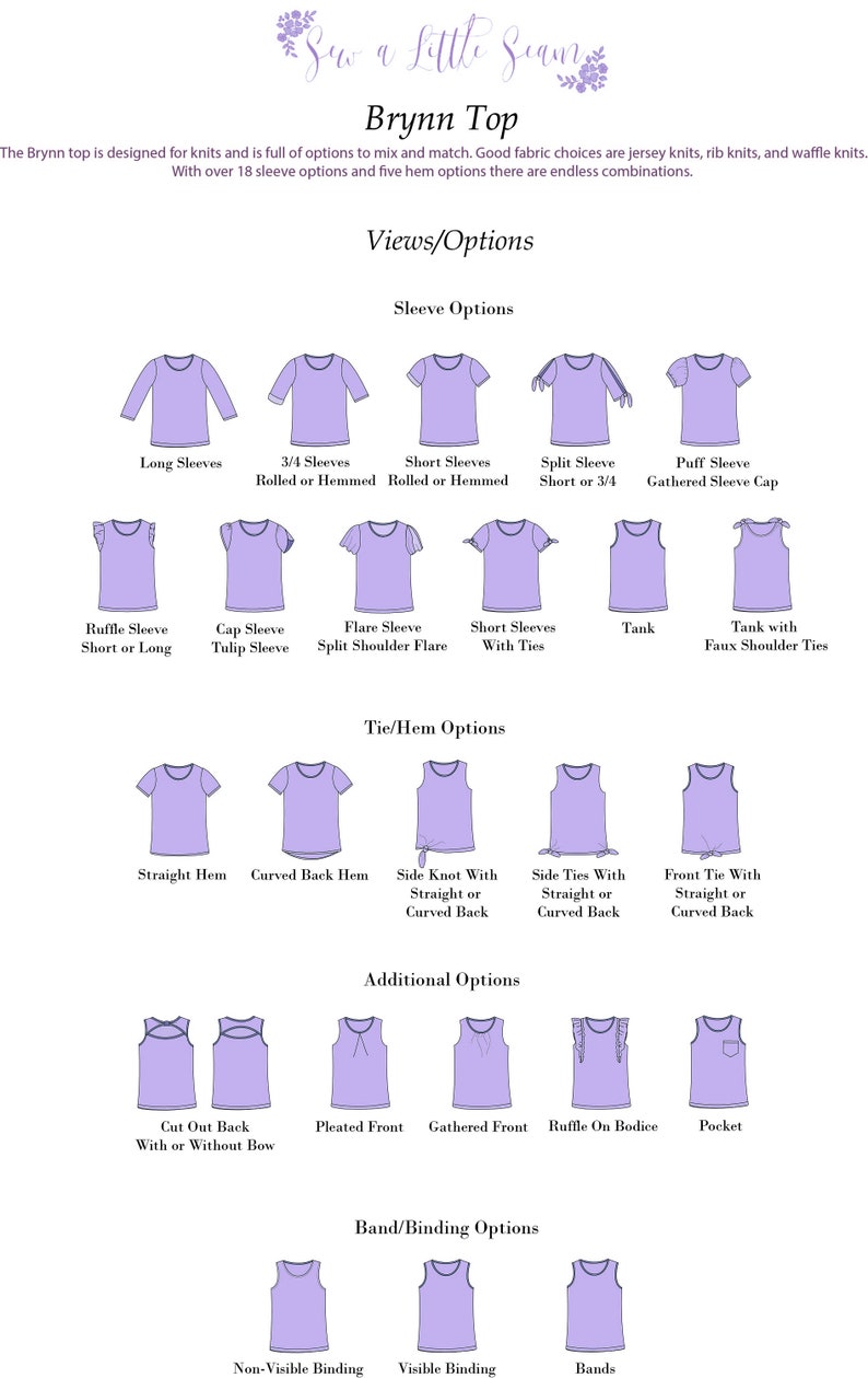 Brynn Top PDF Sewing Pattern - Etsy