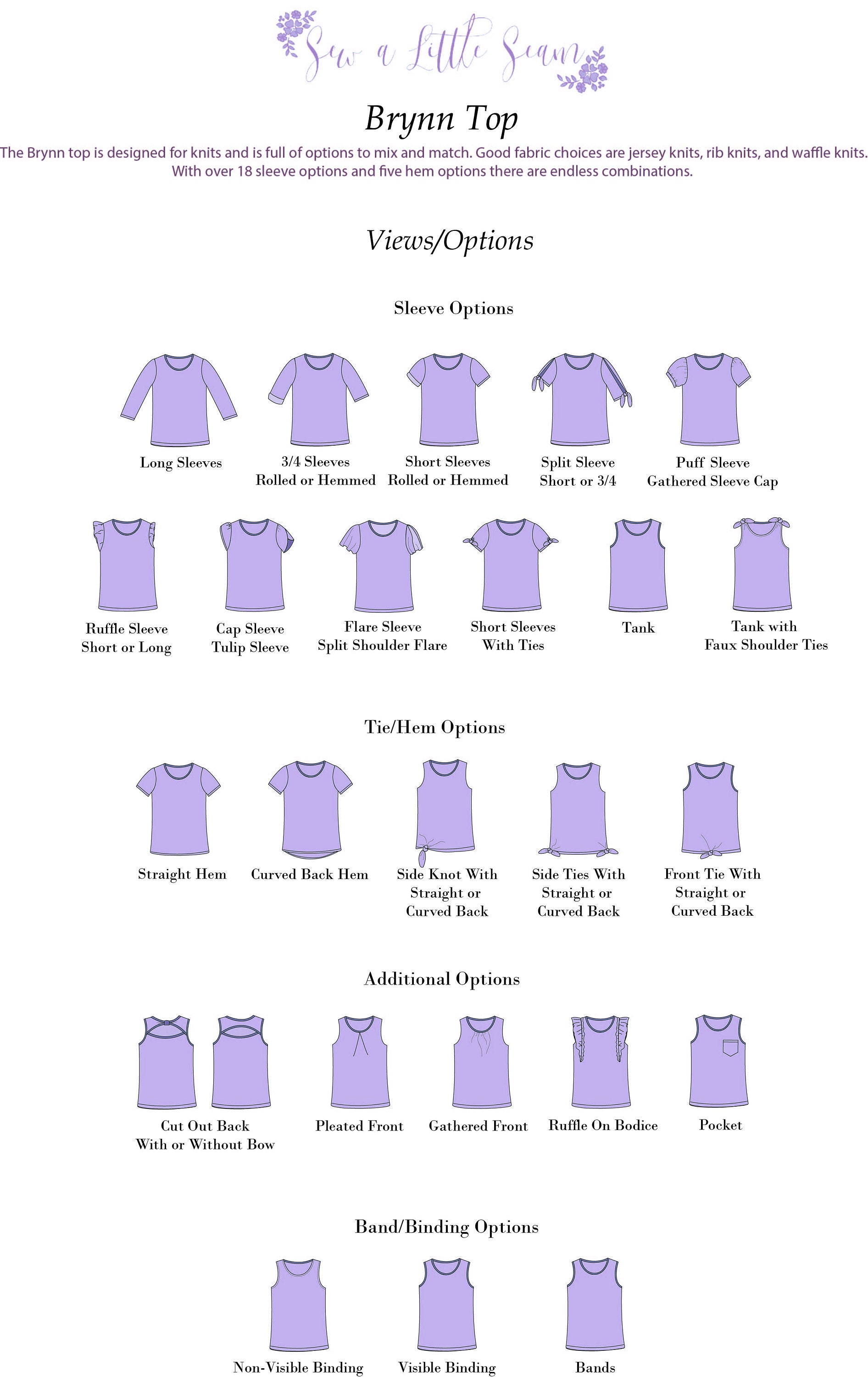 Brynn Top PDF Sewing Pattern - Etsy