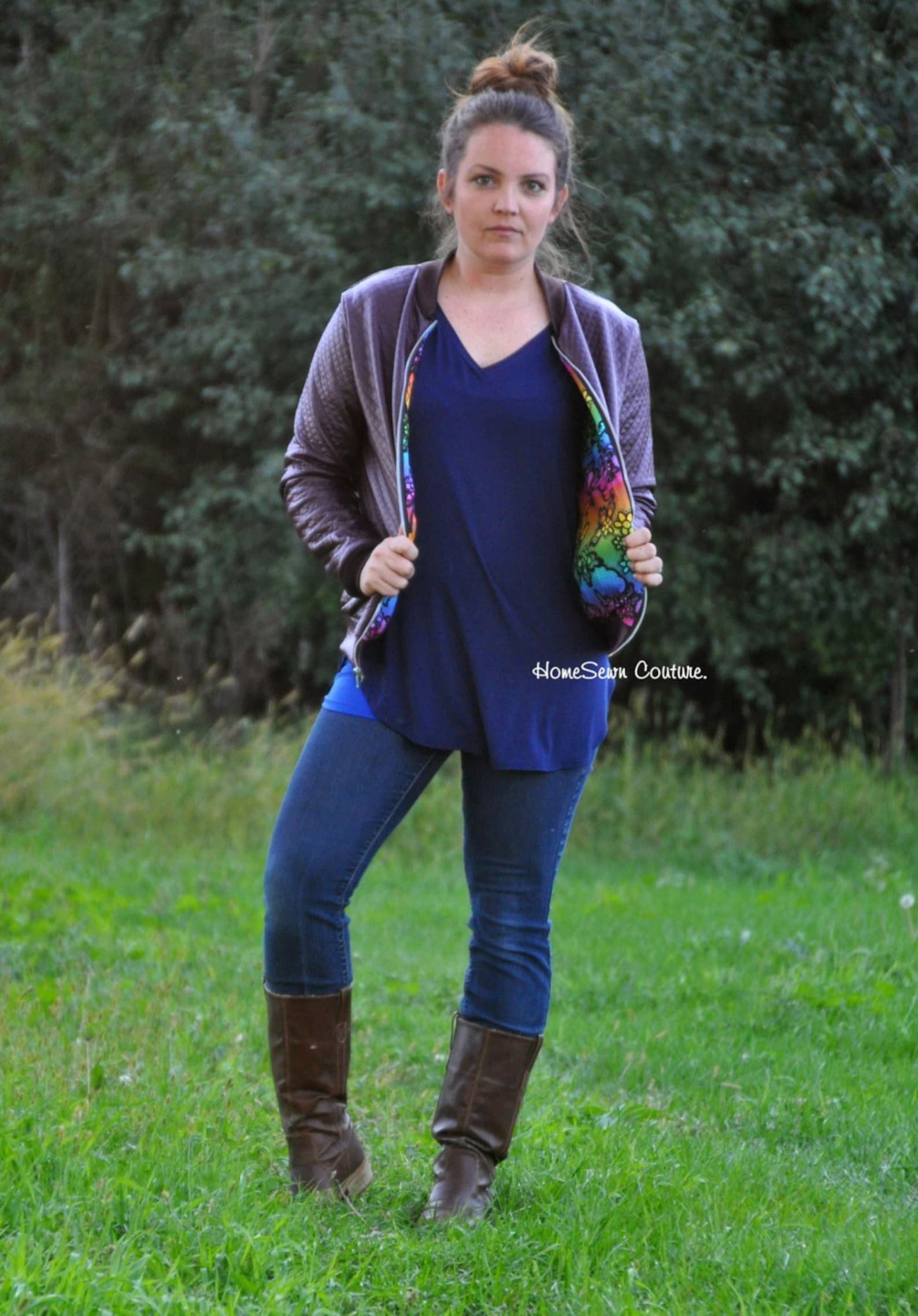 Women's Ollie Bomber Jacket PDF Sewing Pattern - Etsy