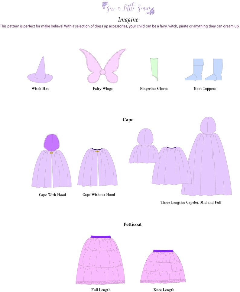 Imagine Dress up PDF Sewing Pattern - Etsy Canada