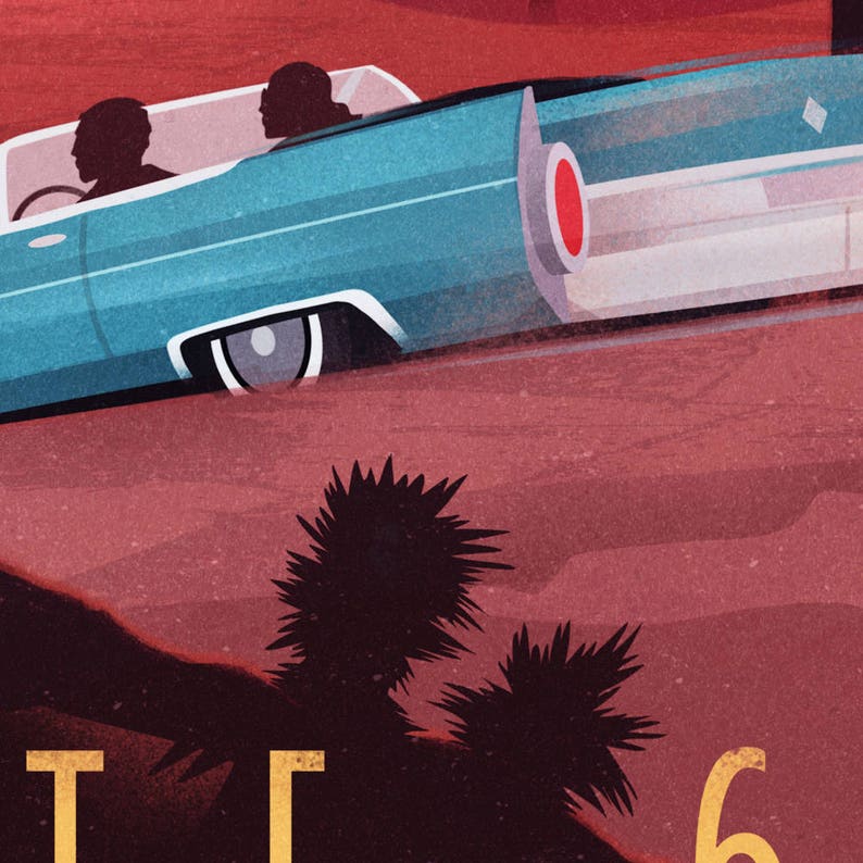 Retro Poster - Vintage Wall Art - Retro Decor - Route 66 - Vintage ...