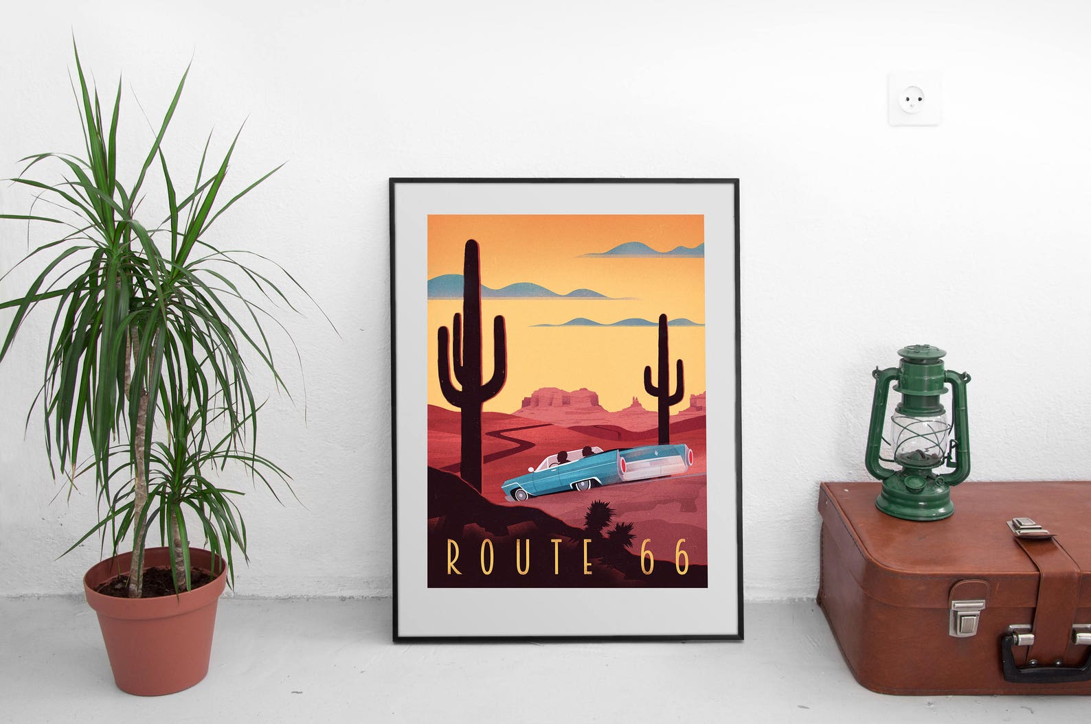 Vintage Travel Poster Route 66 Poster Route 66 Wall Art - Etsy
