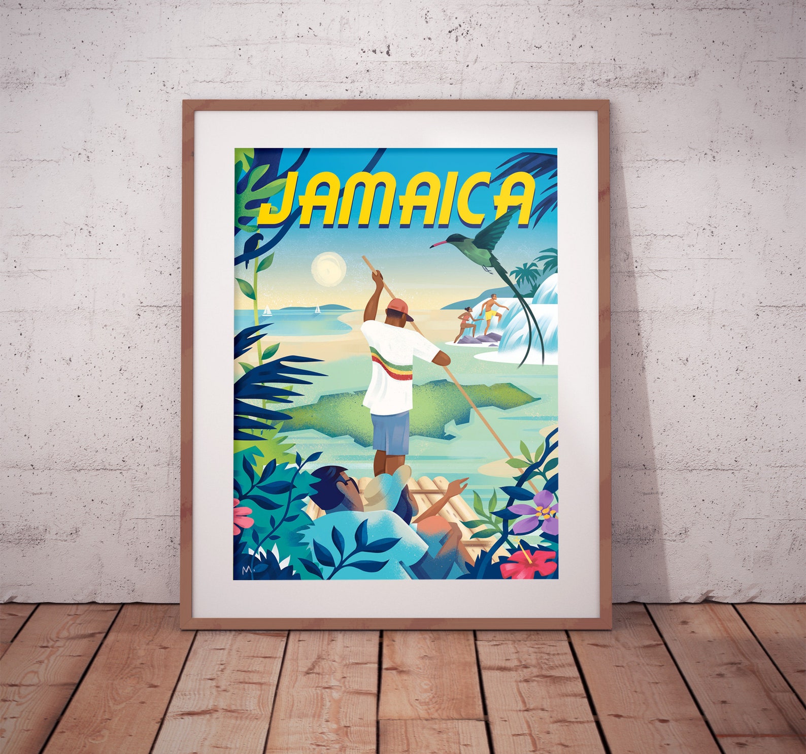 Jamaica Poster, Jamaica Art, Jamaica Wall Decor, Jamaica Travel Print ...