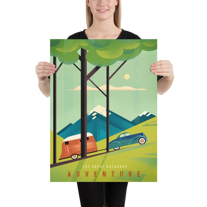 Vintage Camping, Camp Posters, Camp Poster, Retro Camping, Camping Wall ...