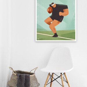 Rugby - Vintage Poster - Sports - Instant Download - Printable - Retro ...
