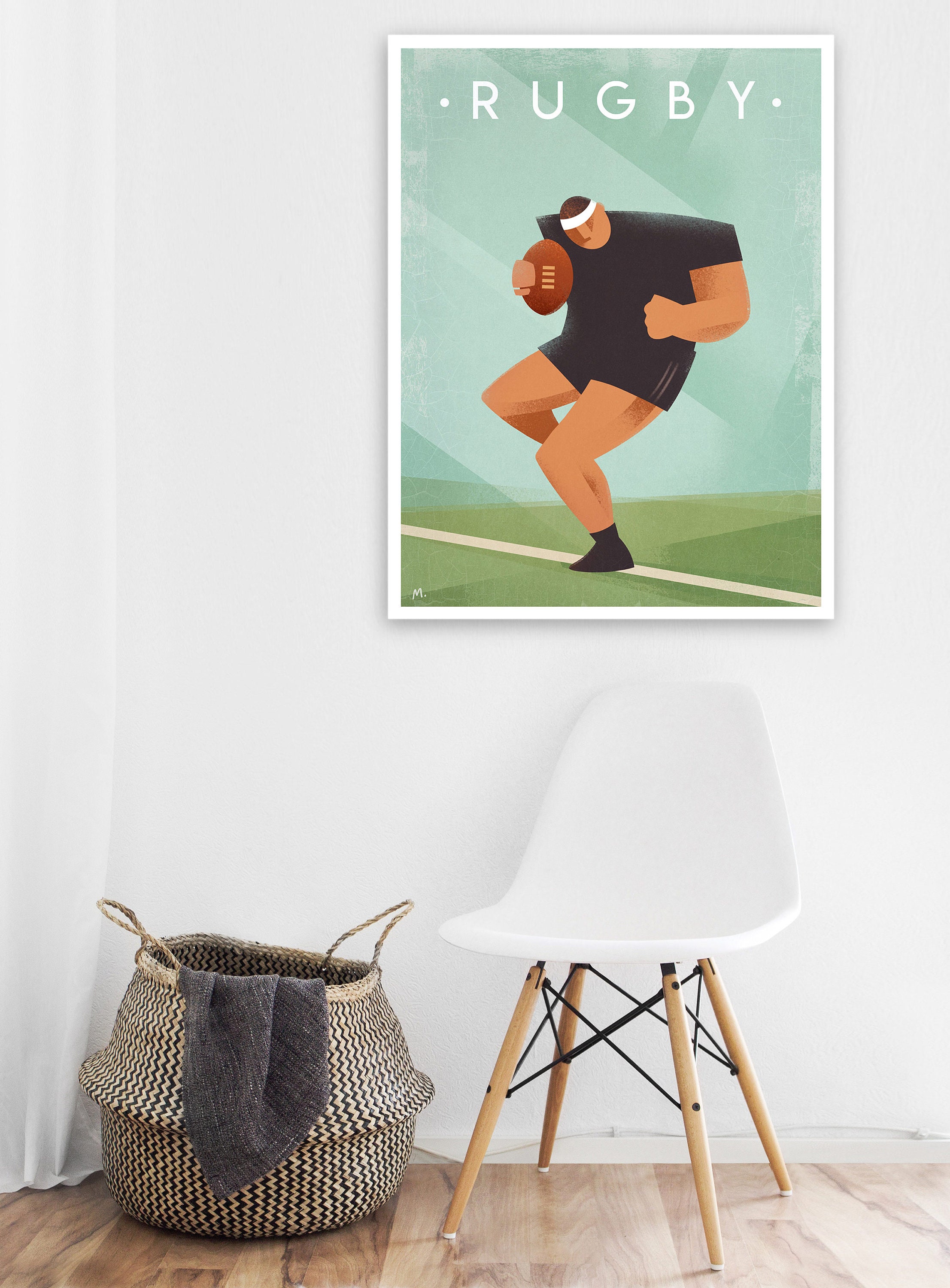 Rugby - Vintage Poster - Sports - Instant Download - Printable - Retro ...