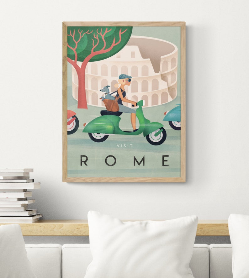Vintage Travel Poster, Italy Travel Art, Italy Poster, Retro Poster ...