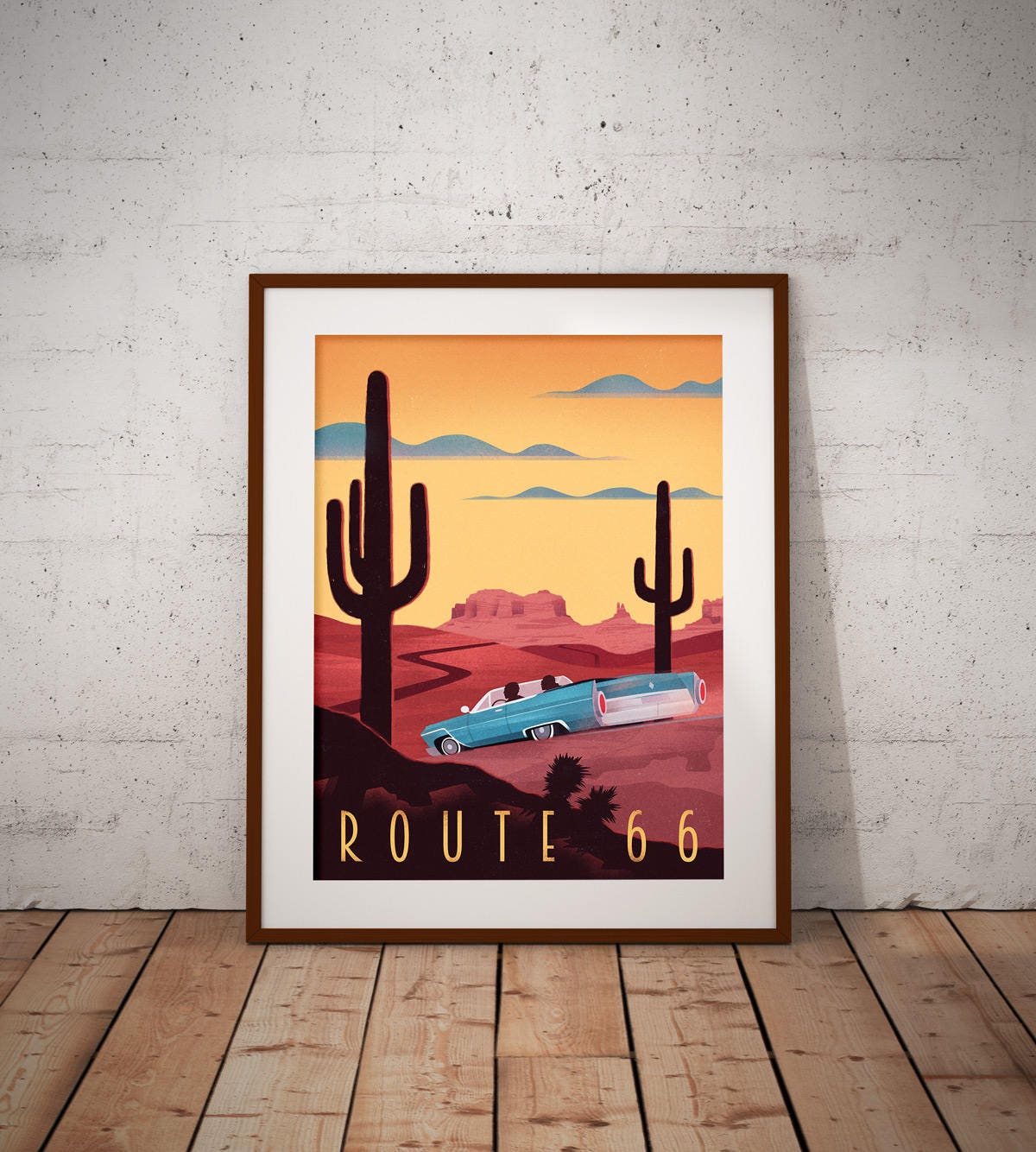 Retro Poster - Vintage Wall Art - Retro Decor - Route 66 - Vintage ...