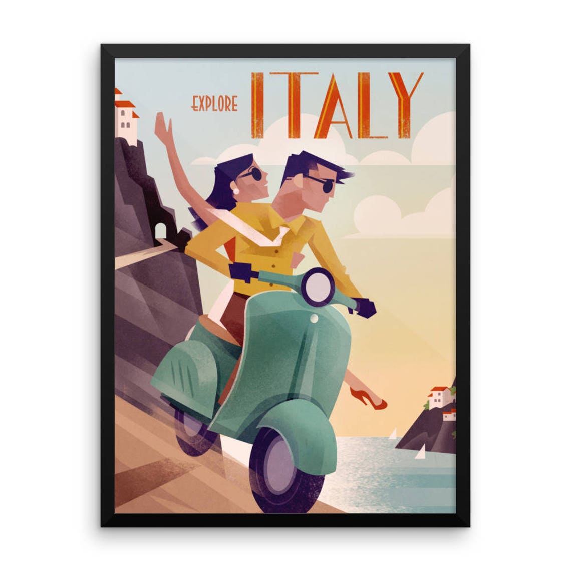 Vintage Travel Poster Italy Print Retro Travel Poster - Etsy UK