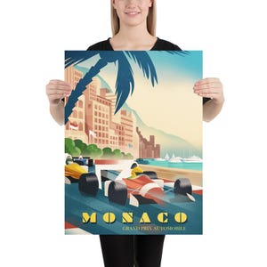 Monaco Formula 1 Poster, Monaco Racing Poster, Formula One Monaco ...
