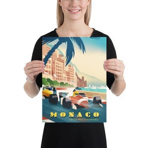 Monaco Formula 1 Poster, Monaco Racing Poster, Formula One Monaco ...