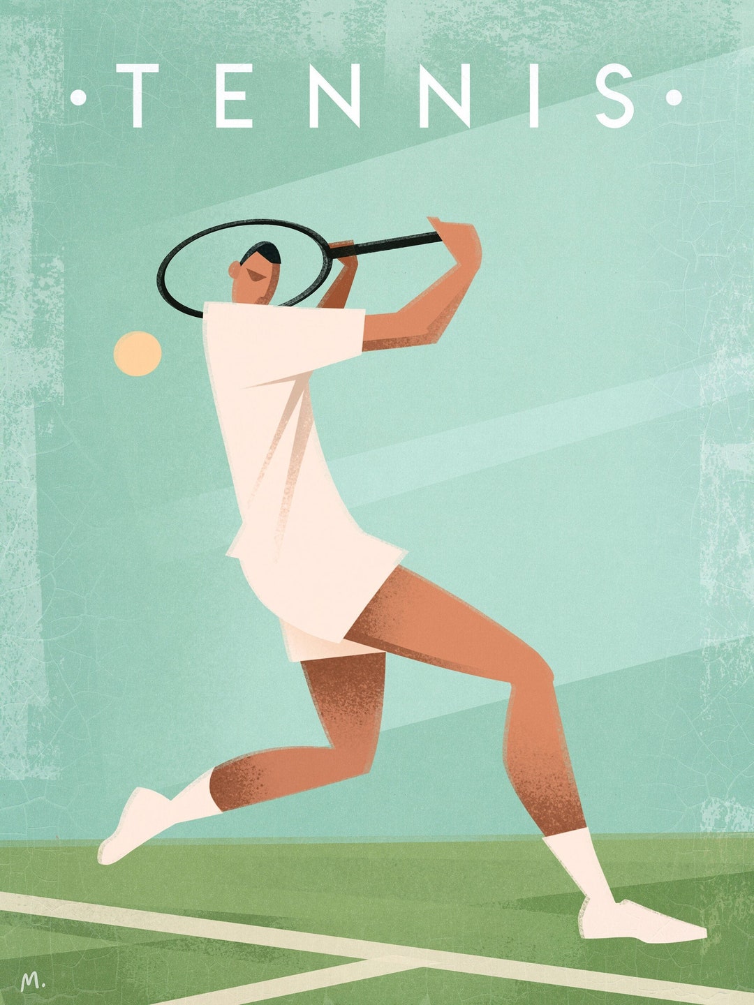 Tennis Art Wall, Tennis, Sports Print, Tennis Poster, Tennis Print ...