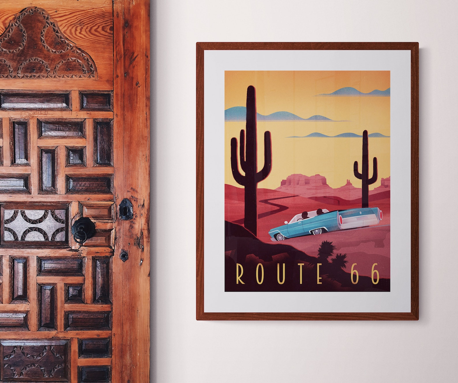 Vintage Travel Poster Route 66 Poster Route 66 Wall Art - Etsy