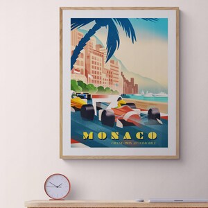 Monaco Formula 1 Poster, Monaco Racing Poster, Formula One Monaco ...