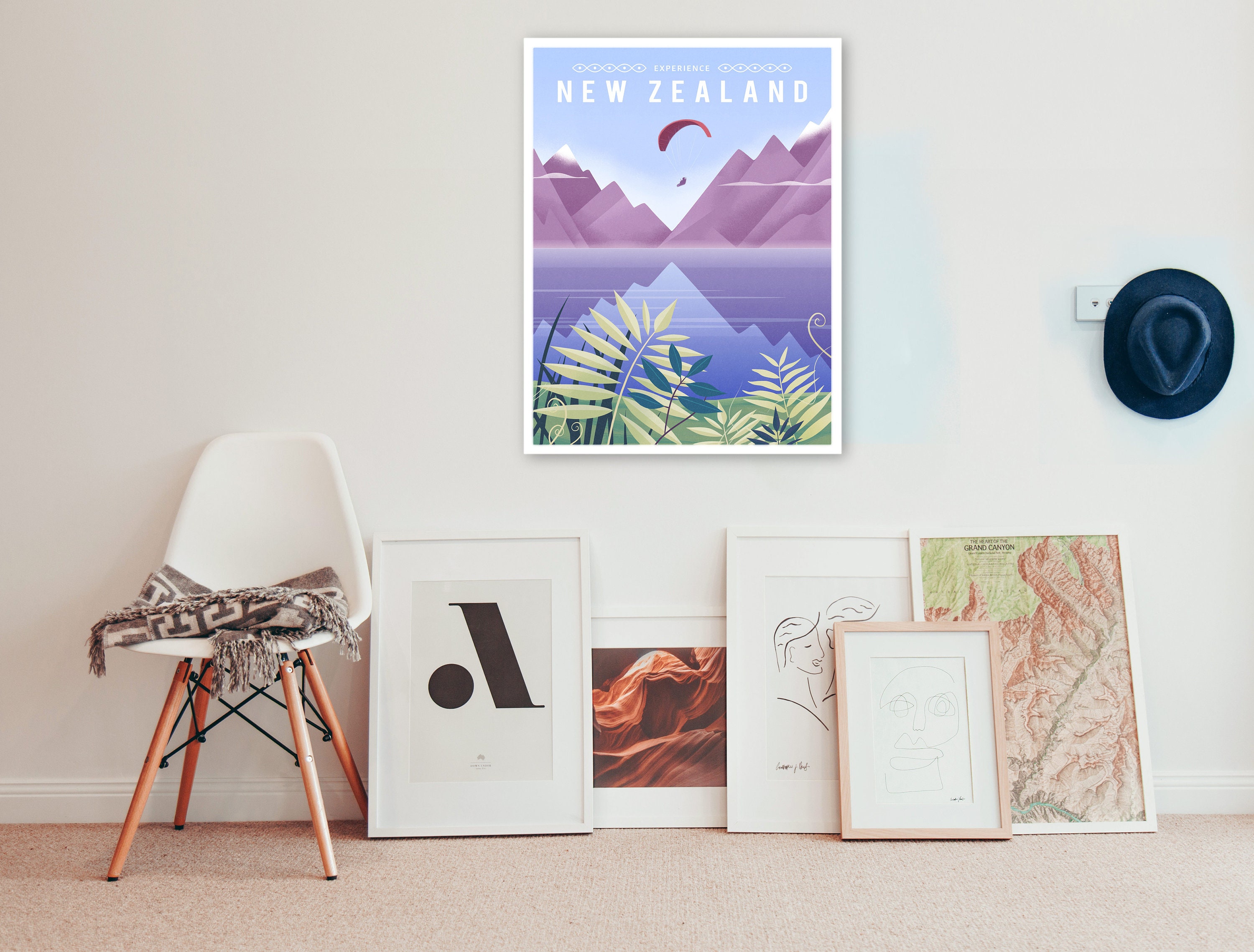 New Zealand Poster Wall Art Print New Zealand Travel - Etsy