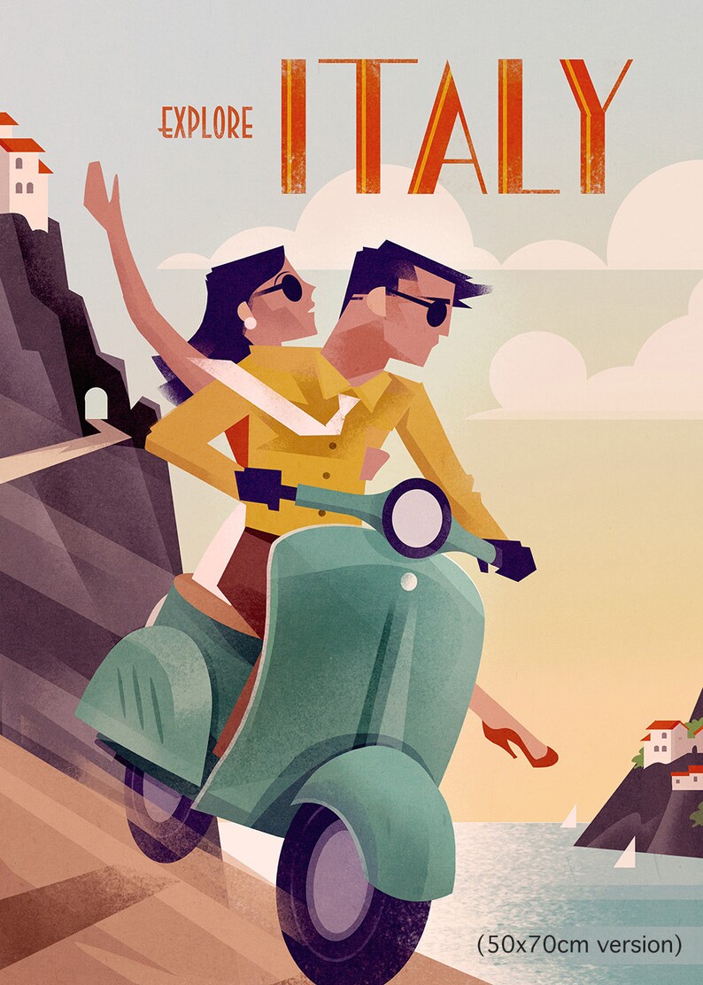 Vintage Travel Poster Italy Abruzzo Italy Vintage Wall - Etsy