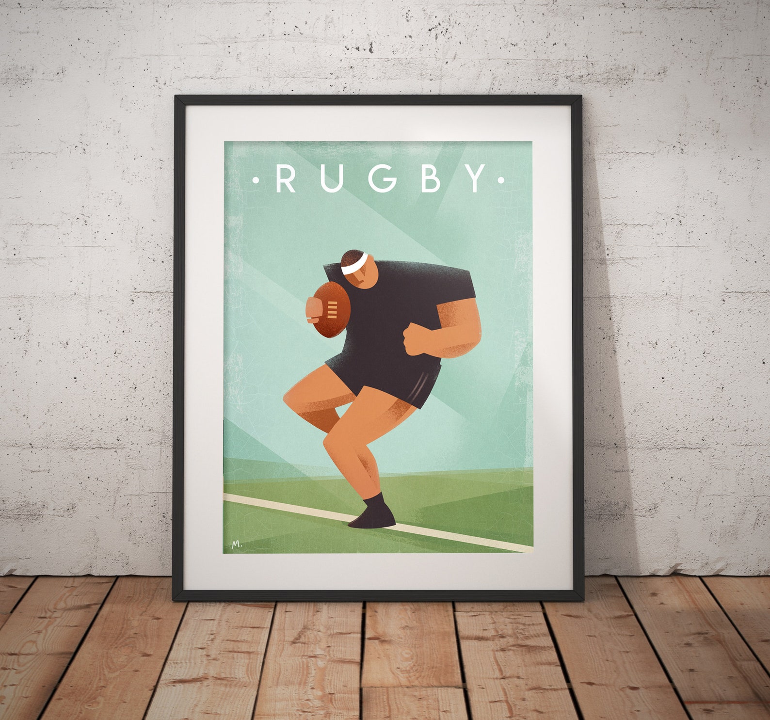 Rugby - Vintage Poster - Sports - Instant Download - Printable - Retro ...