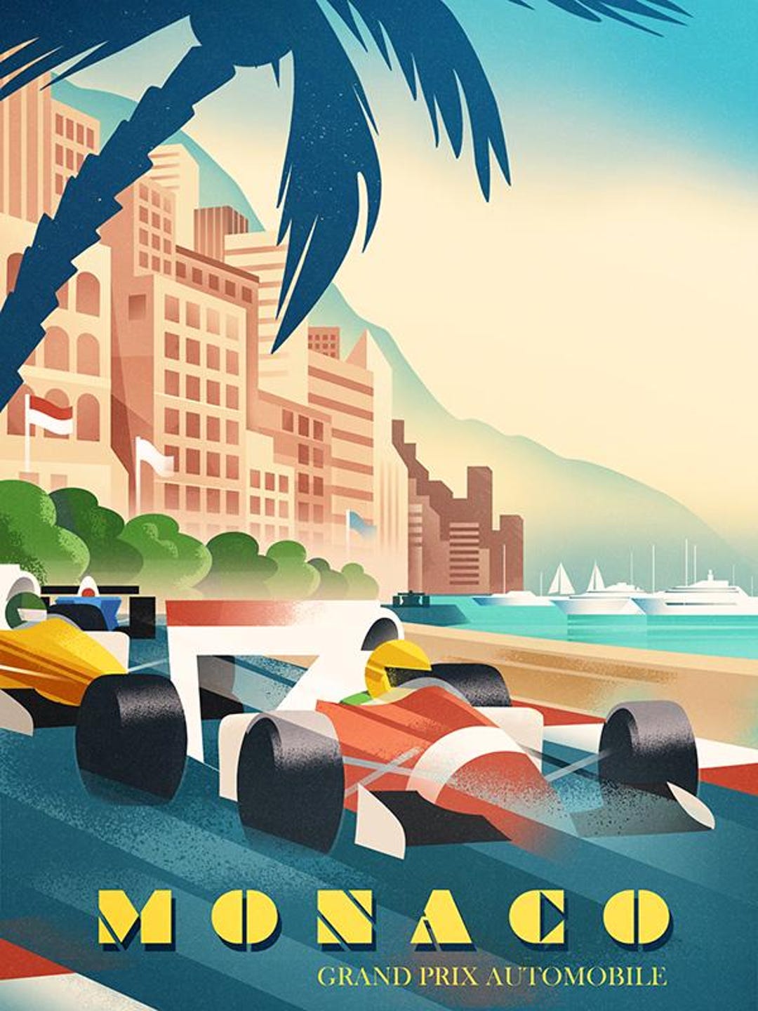 Monaco Formula 1 Poster, Monaco Racing Poster, Formula One Monaco ...