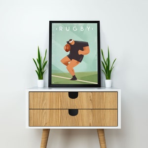 Rugby - Vintage Poster - Sports - Instant Download - Printable - Retro ...