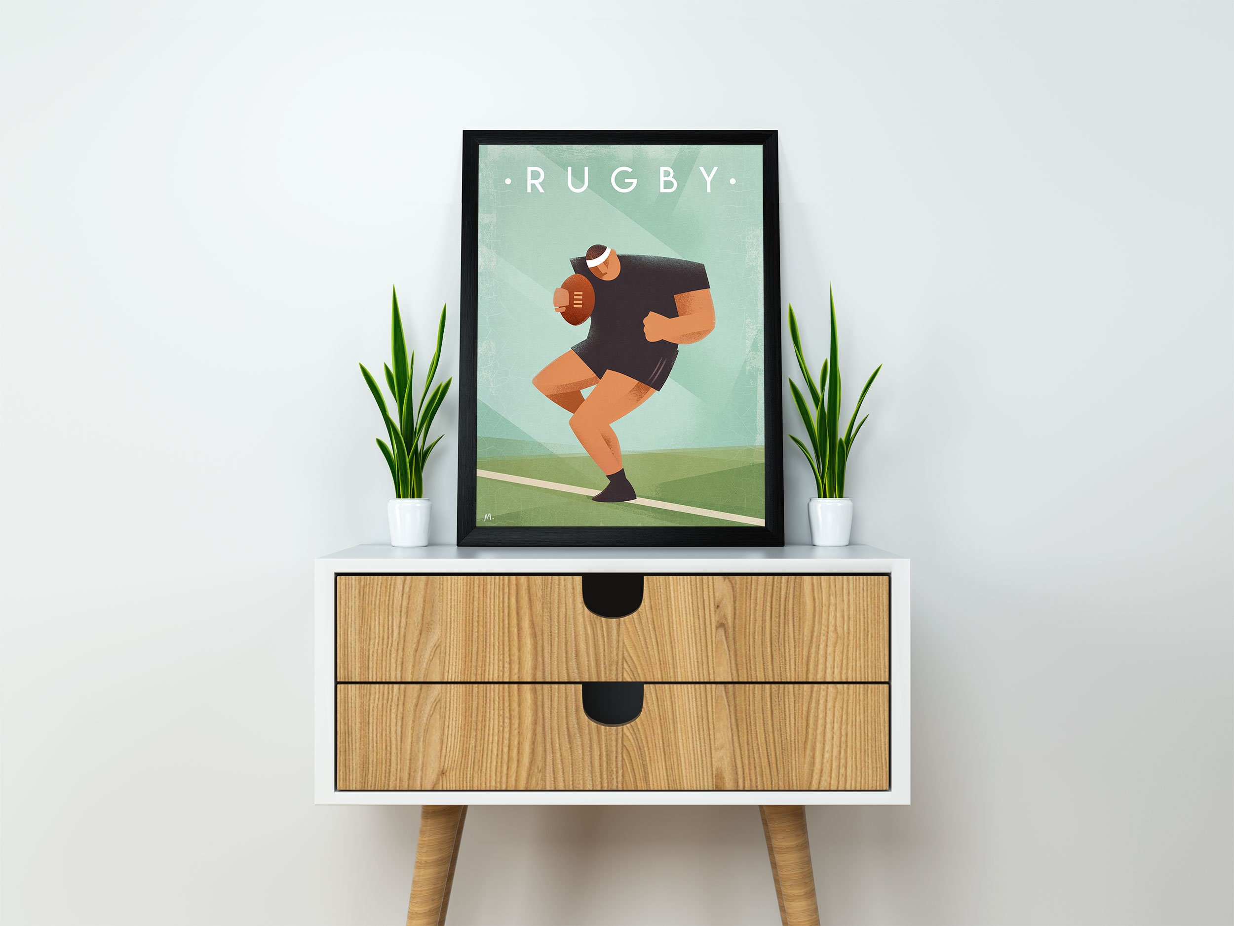 Rugby - Vintage Poster - Sports - Instant Download - Printable - Retro ...