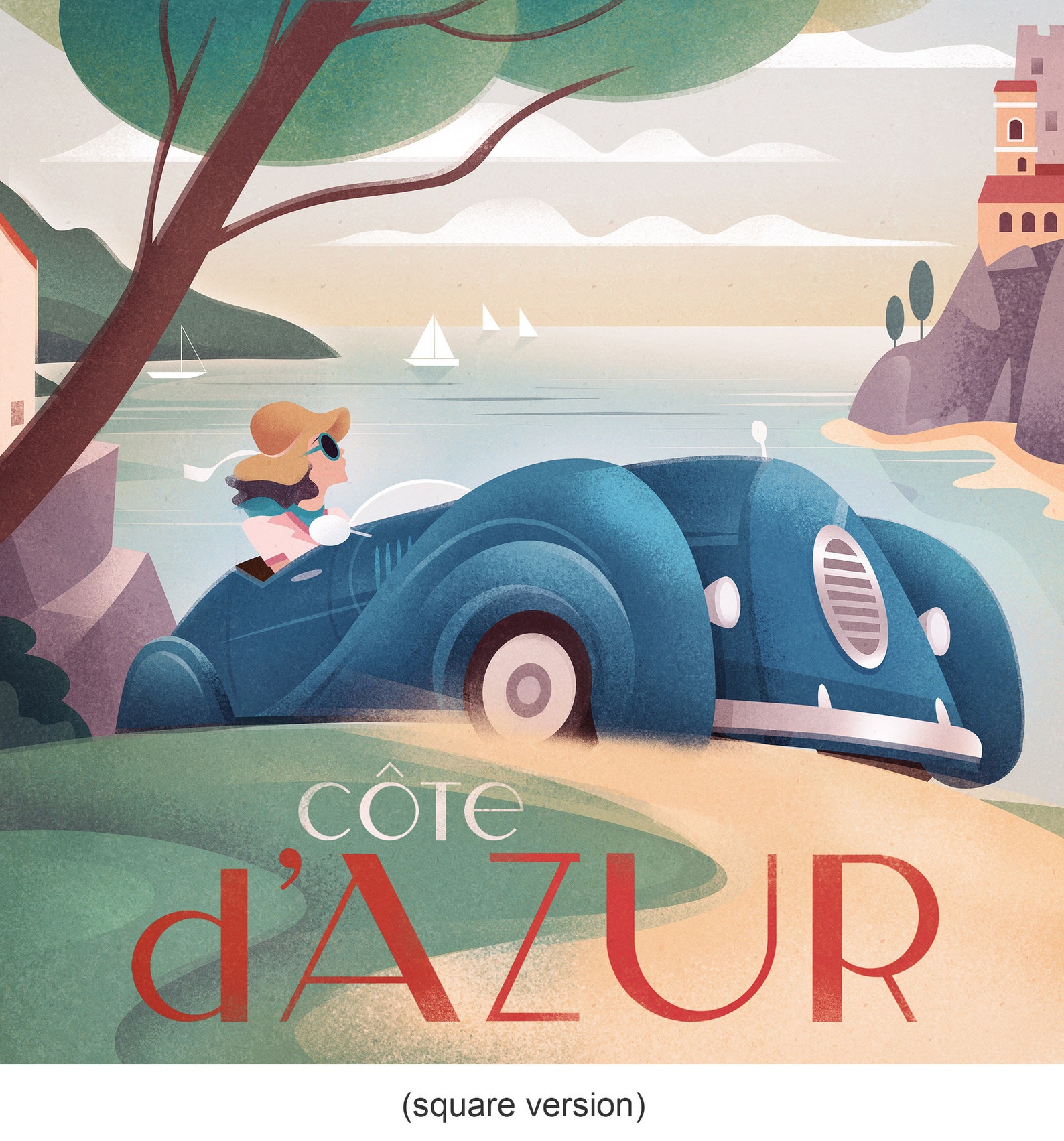Vintage Travel Poster, France, Retro Poster, Travel Poster, Art Deco ...