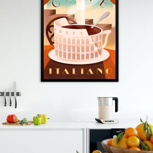 Vintage Travel Poster Retro Poster Coffee Wall Art Wall Decor Rome ...