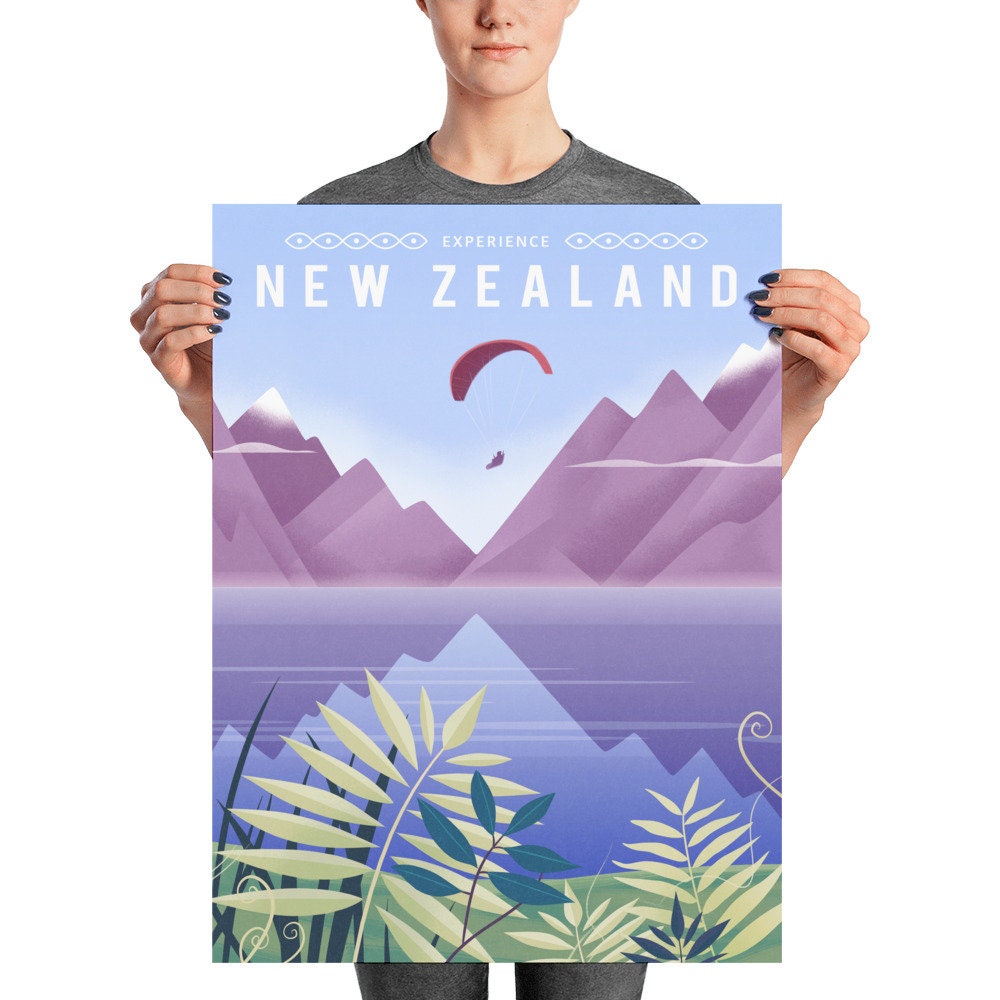 New Zealand Poster Wall Art Print New Zealand Travel - Etsy