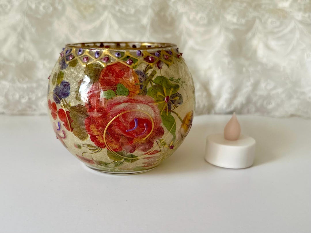 Glass Votive Holder Soft Mood Light Comes With Tea Light - Etsy