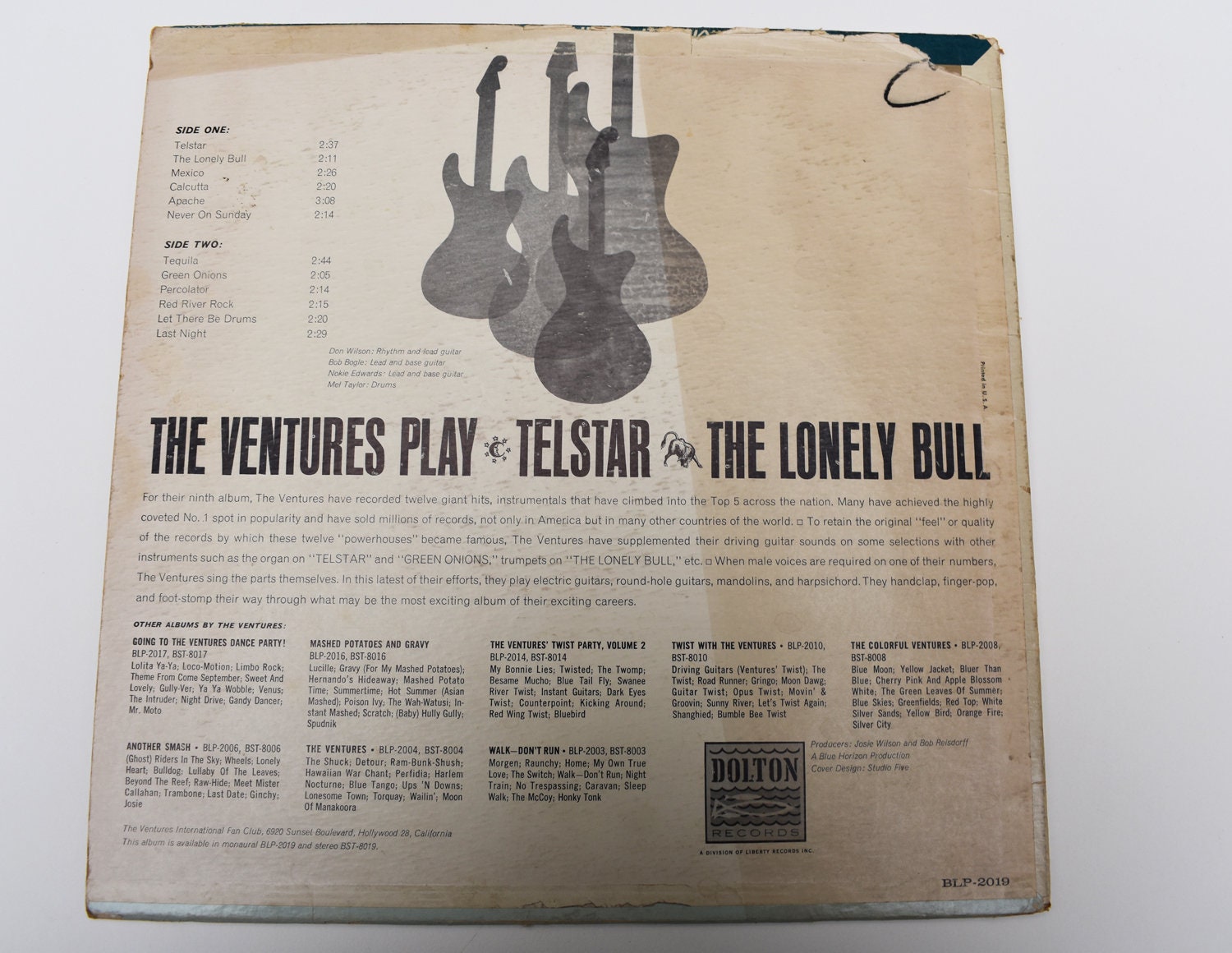 The Ventures Play Telstar, by the Ventures, 33 1/3 RPM, Vinyl 33 1/3 ...