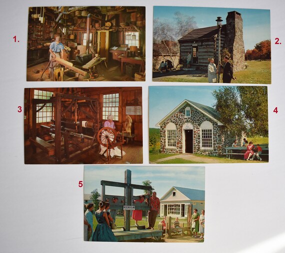 5 Vintage Postcards From Old Museum Village at Smith's | Etsy