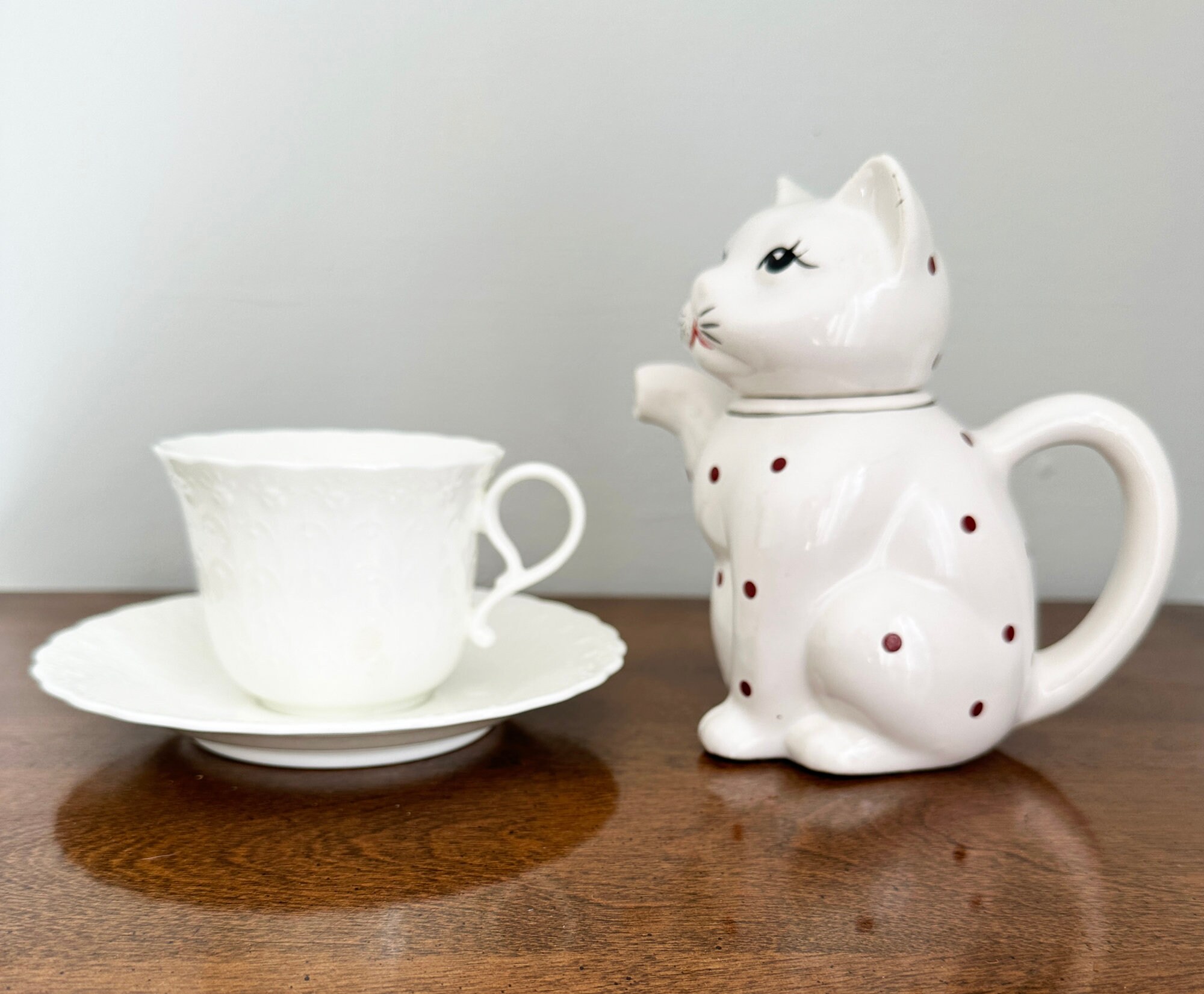 Cat Teapot Tea for One Decorative Tea Pot Cat Lovers - Etsy