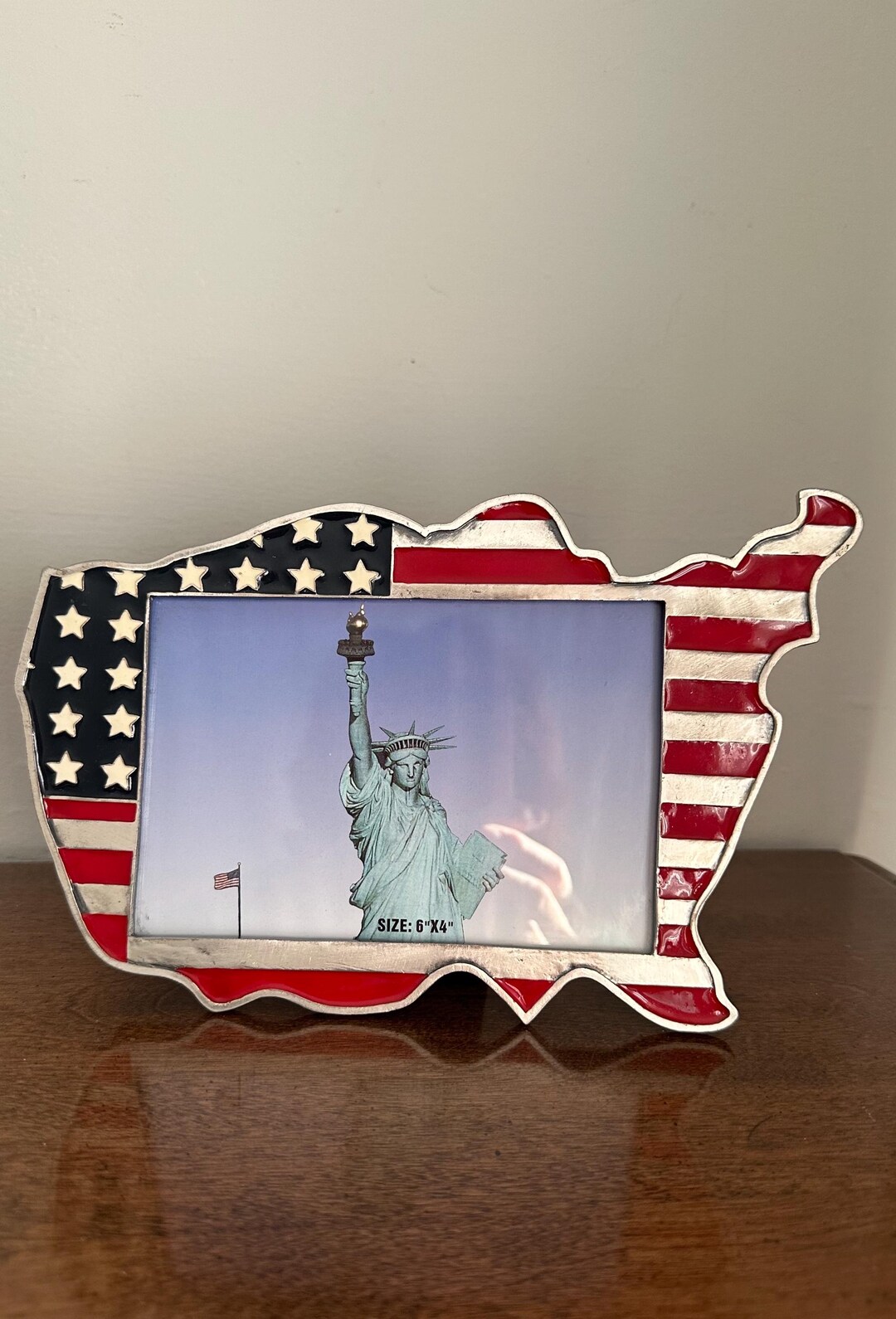 American Flag Picture Frame, for 6 X4 Inch Photo, Collectible ...