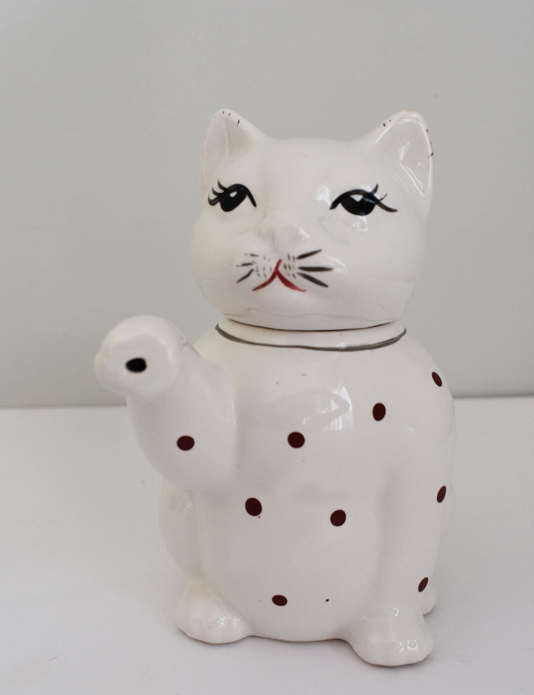 Cat Teapot, Tea for One, Decorative Tea Pot , Cat Lovers, Vintage - Etsy